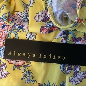 always indigo | Tops | New Always Indigo Floral Tank Size S | Poshmark